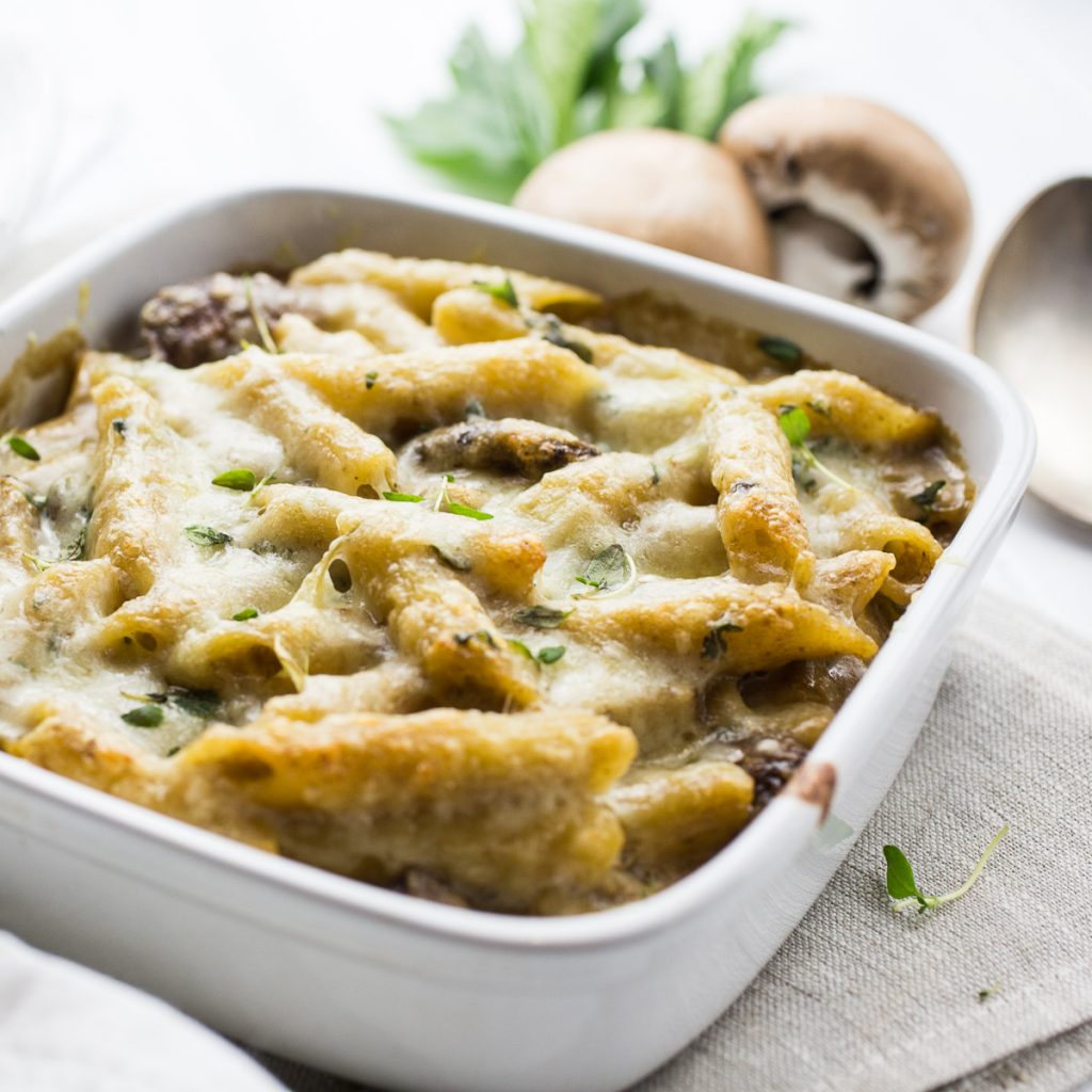 Mushroom Pasta Bake | The Girl Loves To Eat