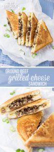 Ground Beef Grilled Cheese Sandwich | The Girl Loves To Eat
